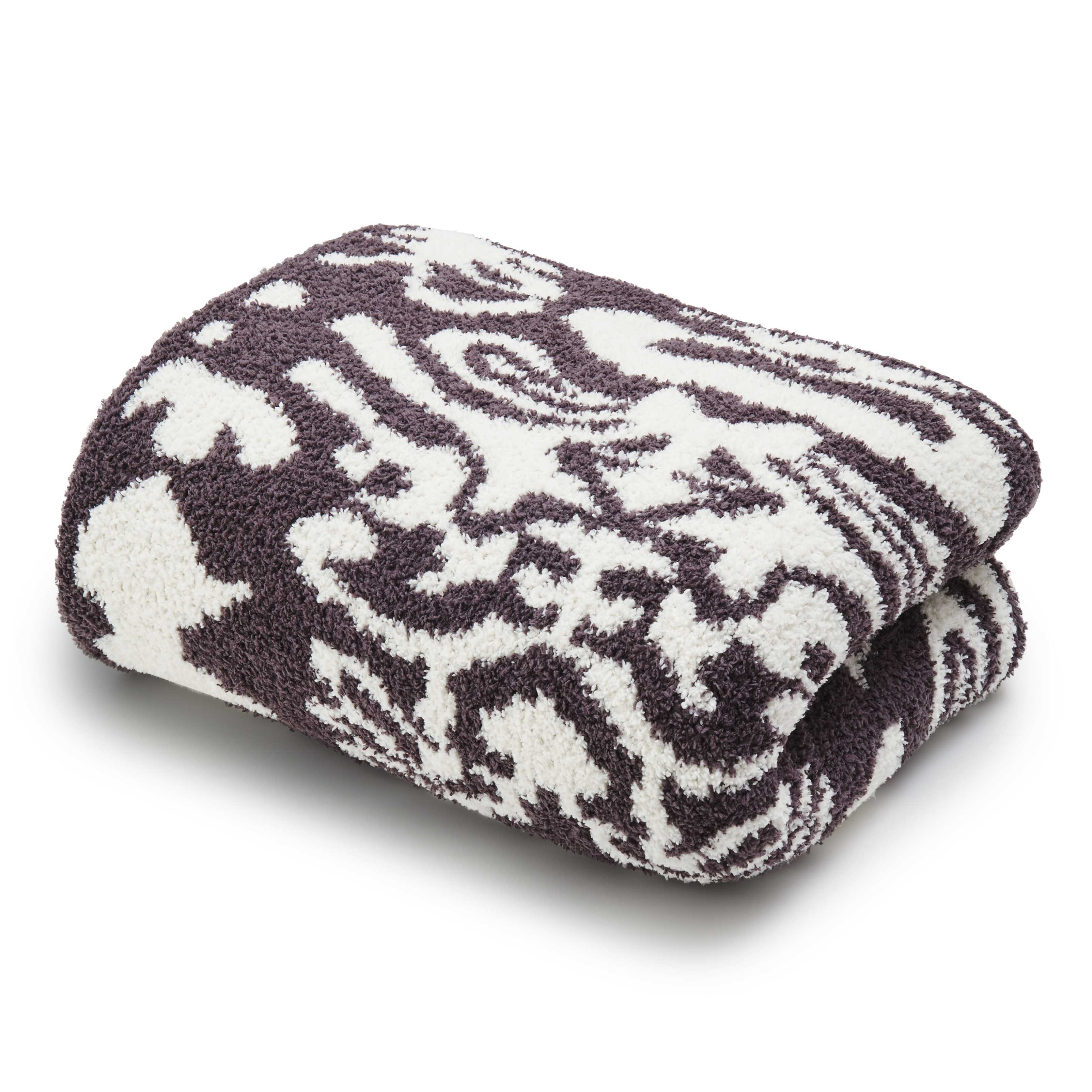 BLANKET / DAMASK(135×183cm charcoal gray/creme): BLANKET | kashwere ...